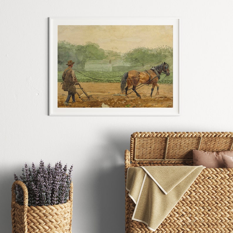 Winslow Homer / Printable Painting / the Plowman / Watercolor - Etsy