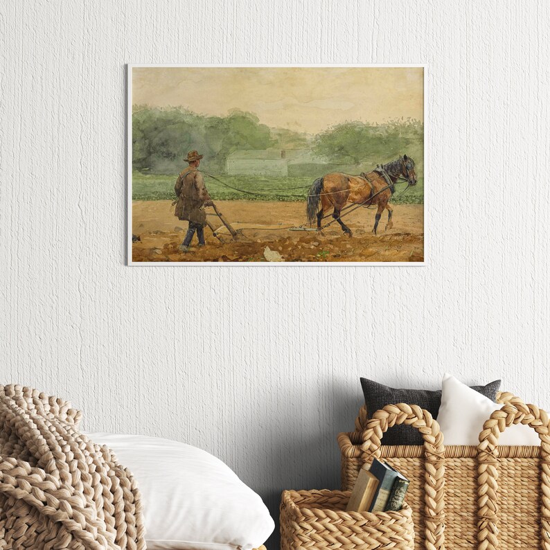 Winslow Homer / Printable Painting / the Plowman / Watercolor - Etsy