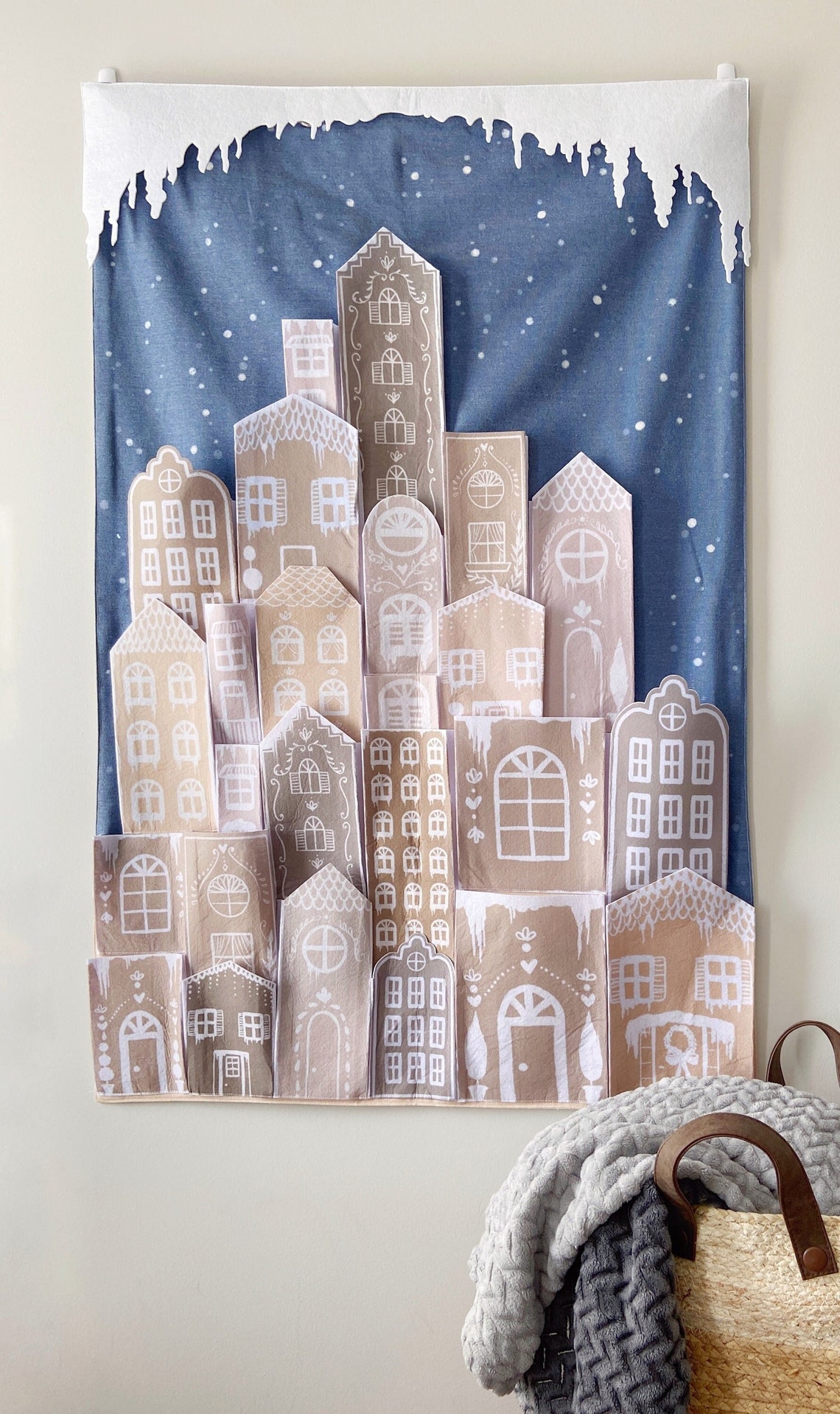 FAST SHIPPING! Gingerbread House Advent Countdown Calendar | Fabric ...