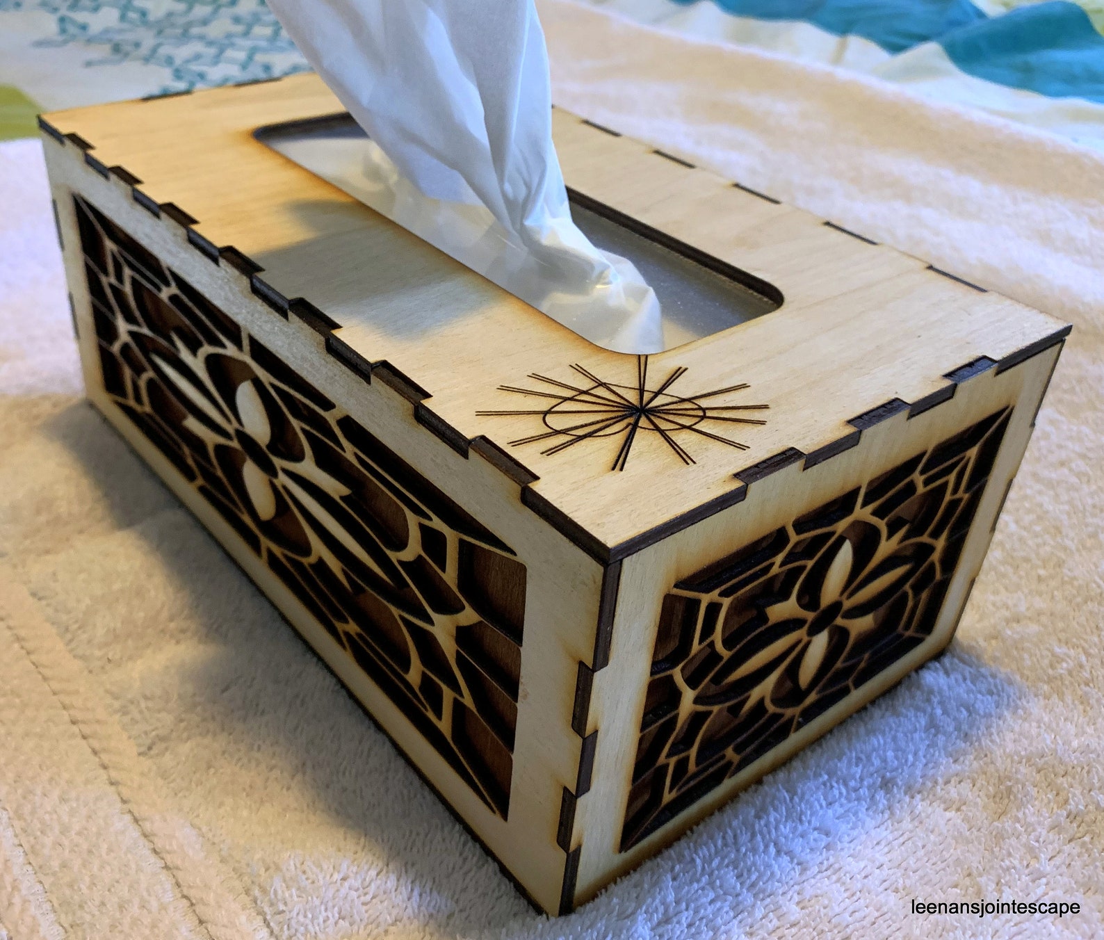 Tissue Box Holder Elegant Design SVG Glowforge - Etsy