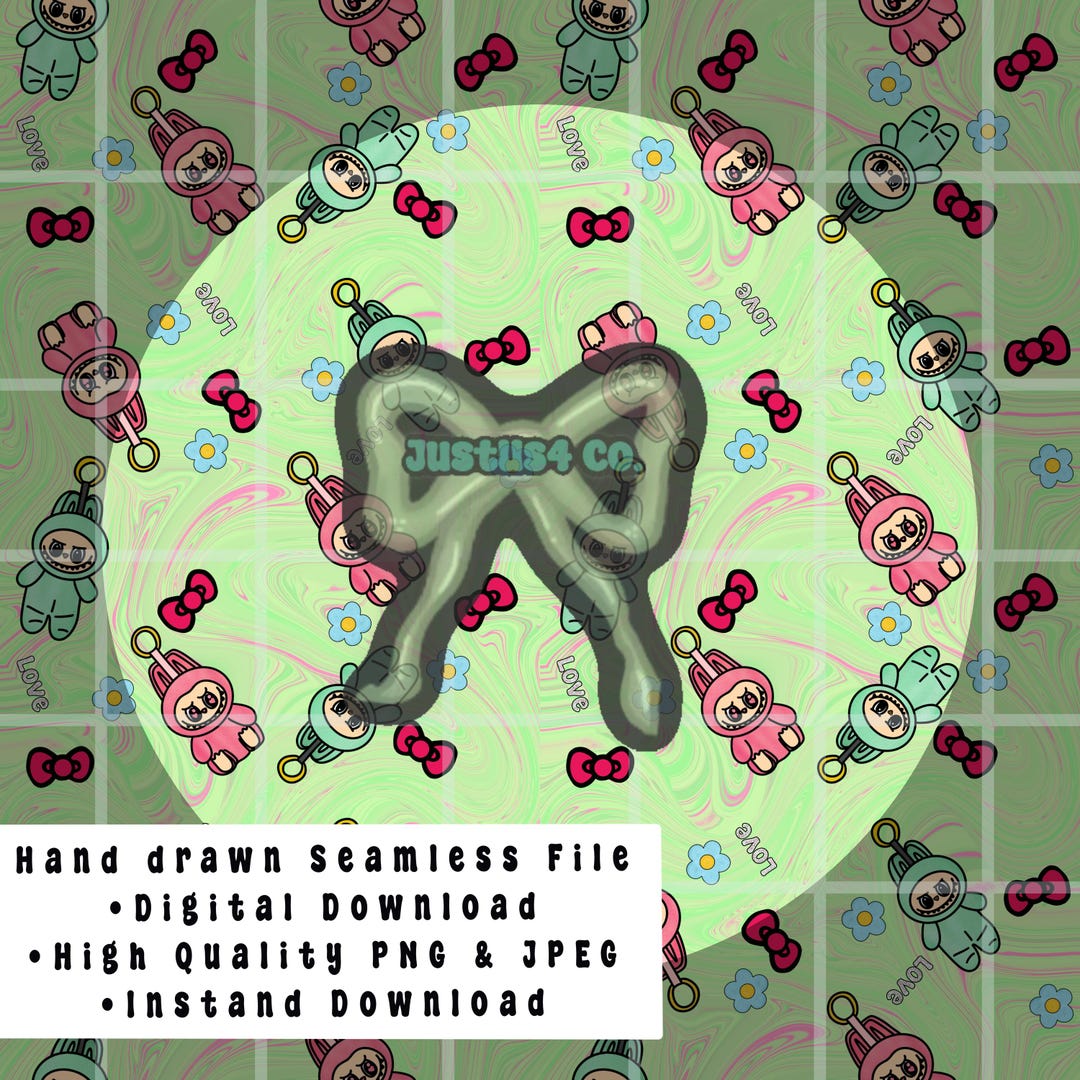 Seamless Lil Monsters Pattern – High-resolution Digital File (PNG, JPG ...