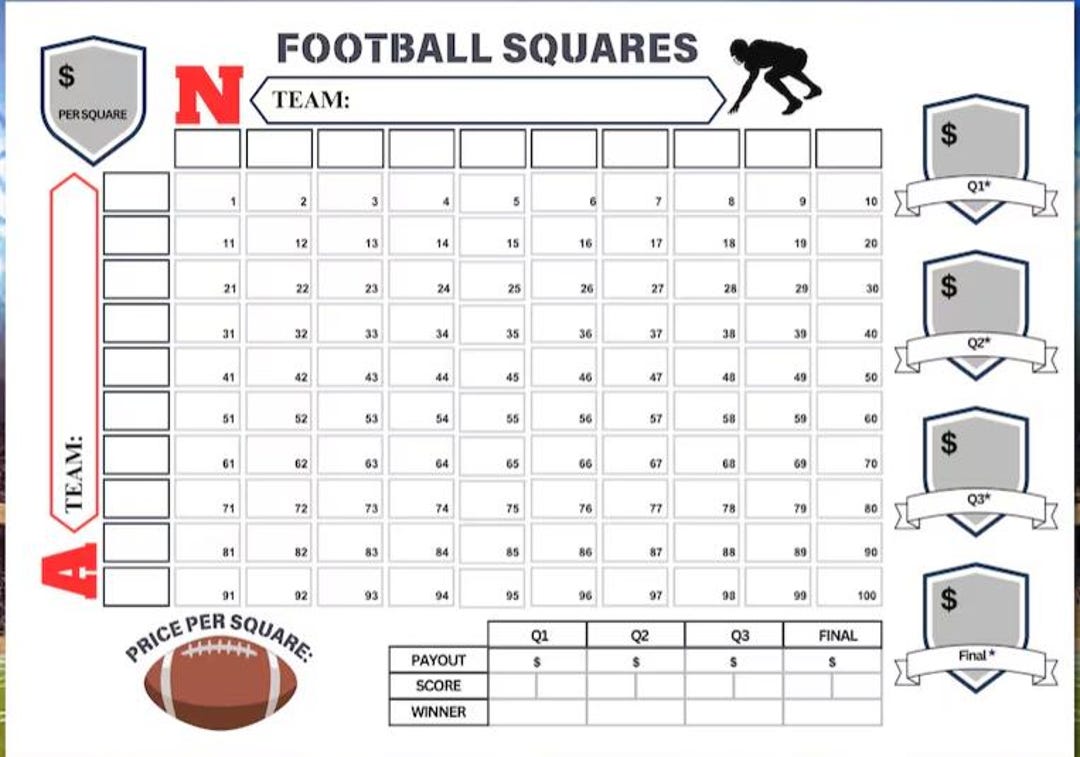 Super Bowl Square Pool 59 - Etsy