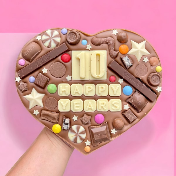 Heart Chocolate Slab - Etsy UK
