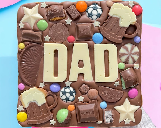 Personalised Chocolate Slab Father's Day Gift Bar Treat - Etsy UK
