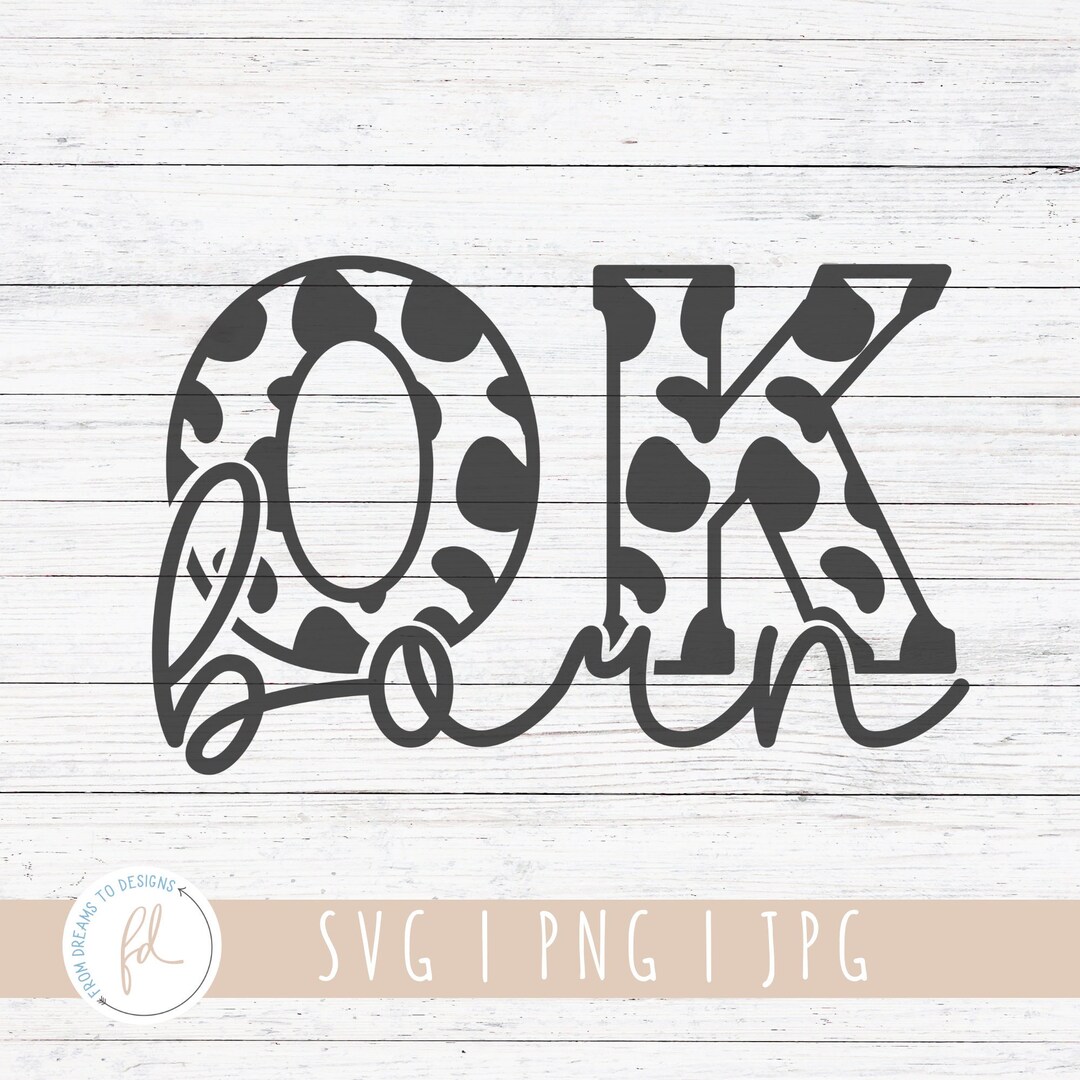 Oklahoma Svg - Cow Print Svg - Oklahoma Home Svg - Oklahoma Native Svg ...