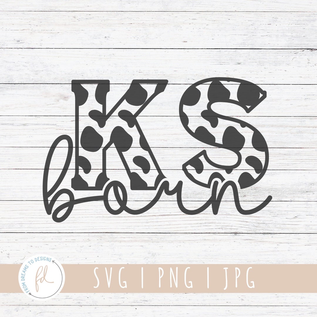 Kansas Svg - Cow Print Svg - Kansas Home Svg - Kansas Native Svg ...
