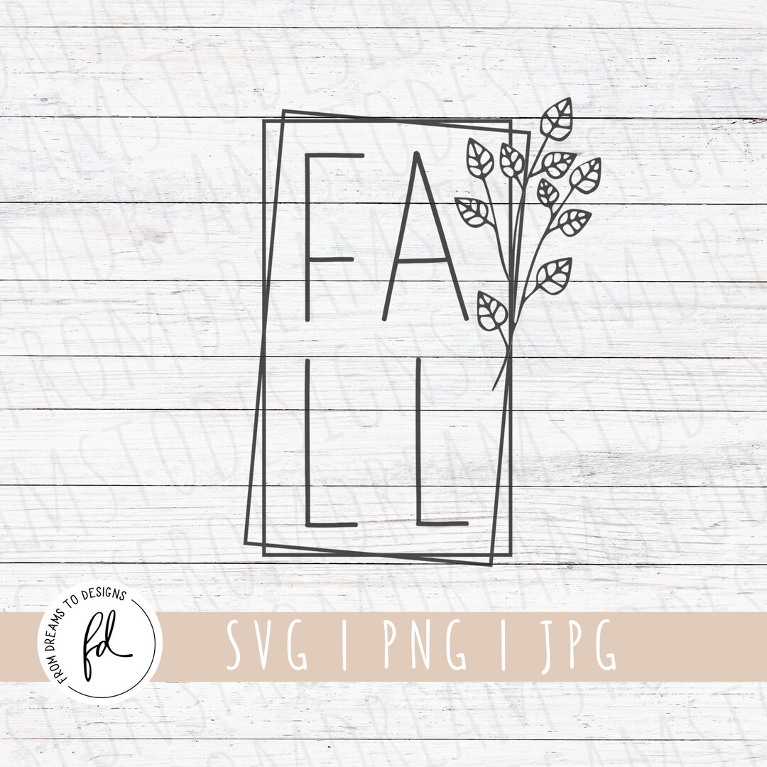 Fall Leaves Svg - Fall Botanical Svg - Boho Fall Svg - Fall Frame Svg ...