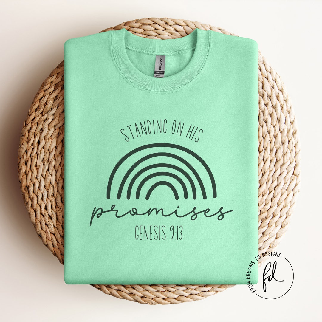 God's Promise Svg - Christian Quote Svg - Rainbow Svg - Christian Shirt ...