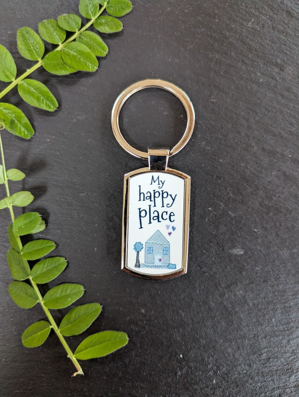 My Happy Place Home Keyring, New Home Keyring, Housewarming Gift, New Home Gift - Etsy UK