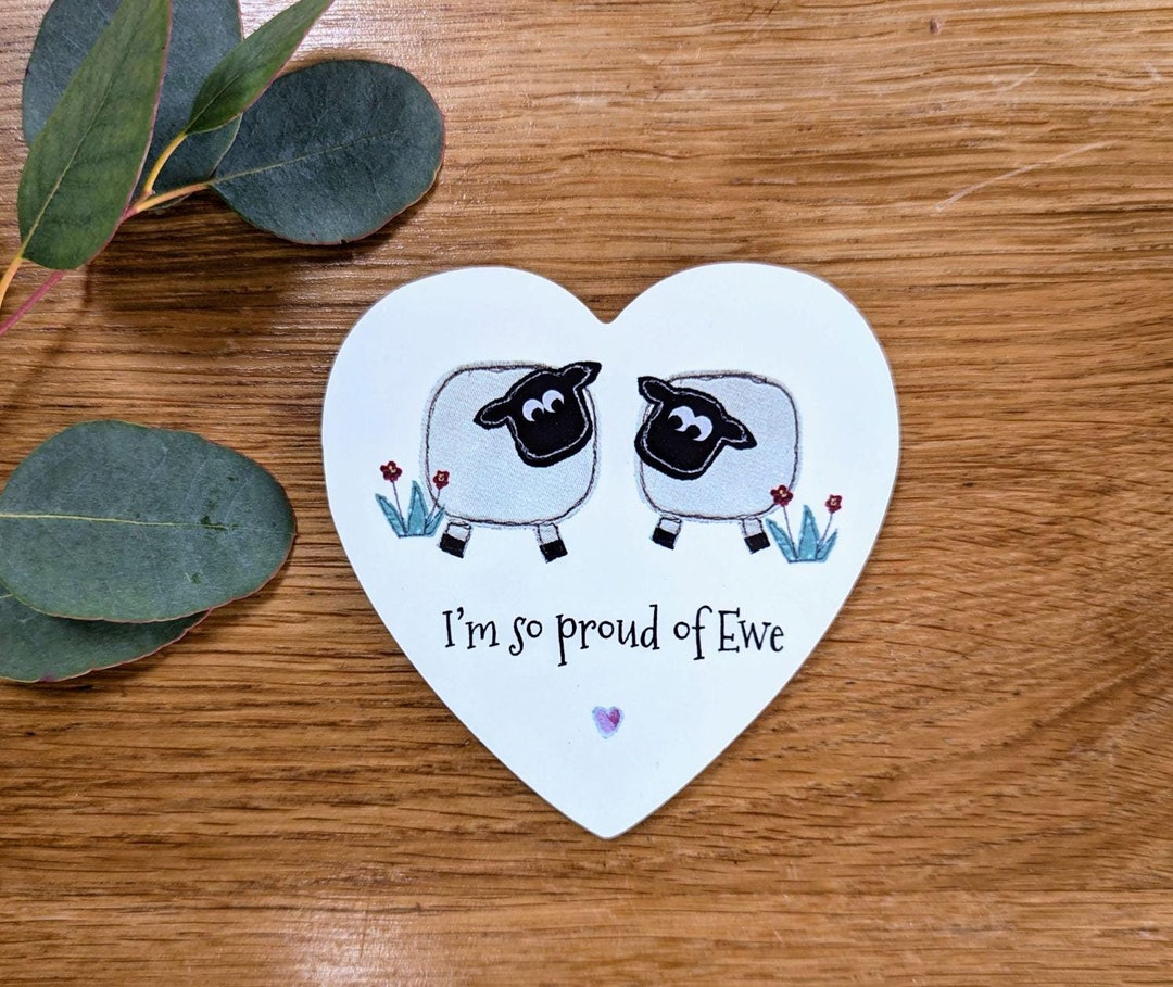 Coaster - Sheep 'proud of Ewe', Gift for Sheep Lover, Sheep Themed Gift ...