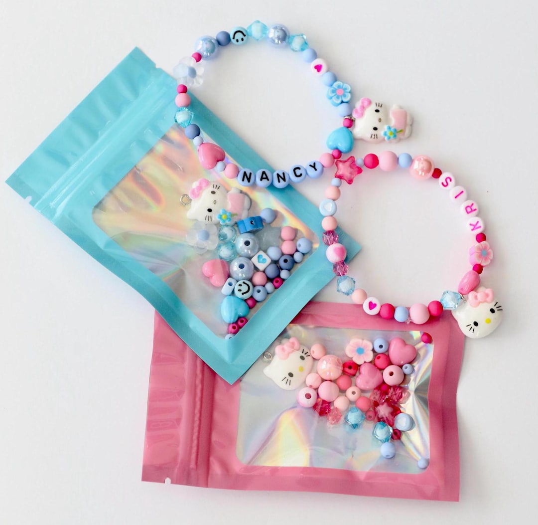 Kitty DIY Jewelry Bracelet Kit | Custom Bracelet Making Kit | Cat Beads ...