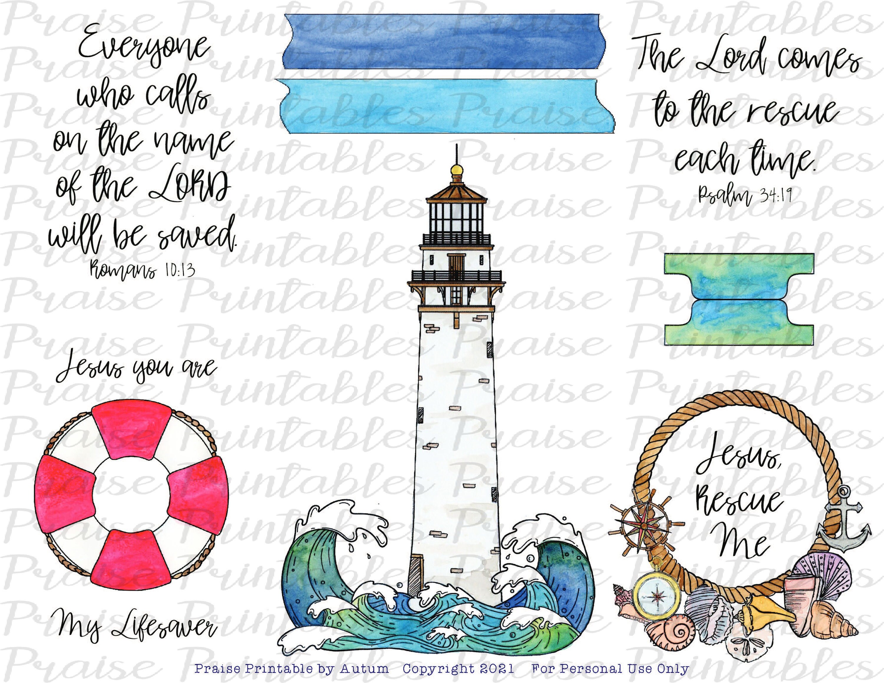 Faith Through the Storm Bible Journal Printable Kit, Prayer Journal ...