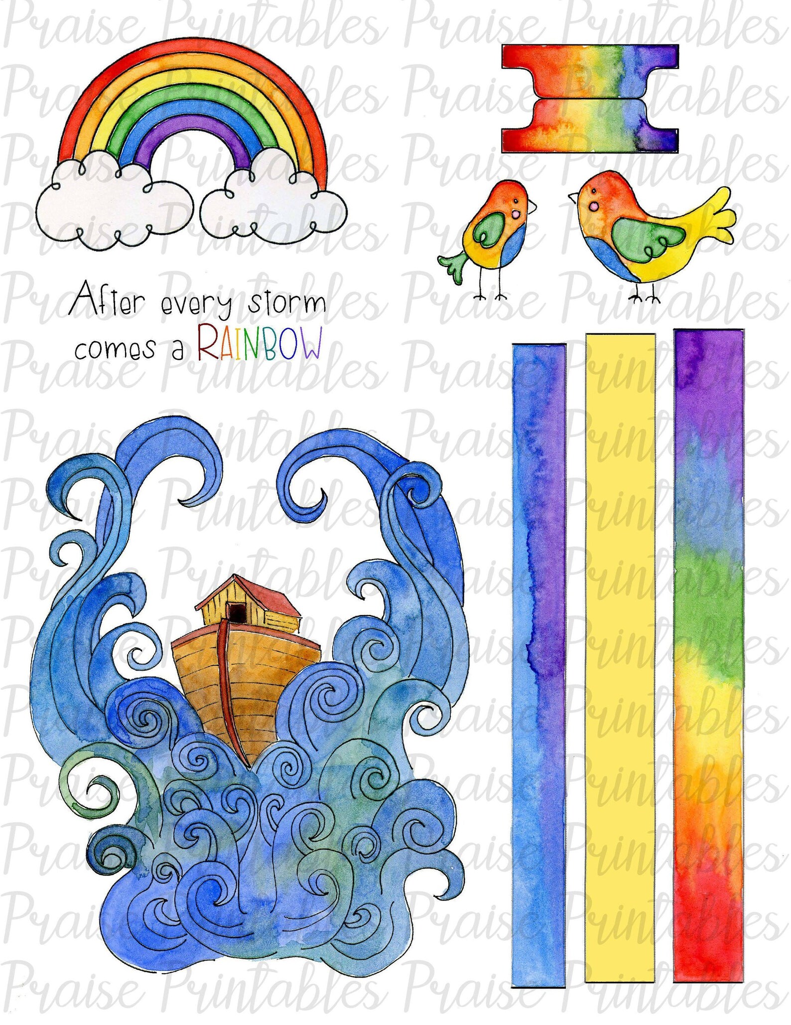Noahs Ark Bible Journaling Kit Printable Prayer Journal Etsy