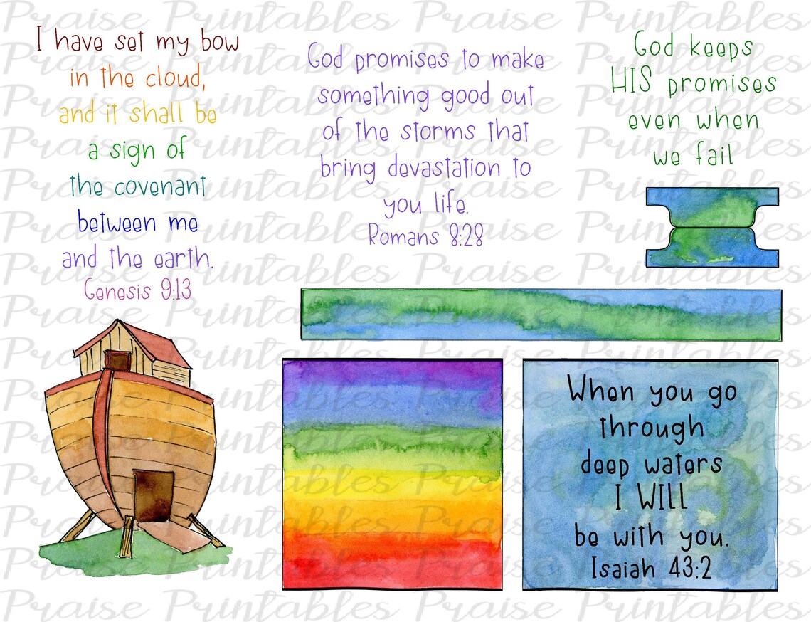 Noah's Ark Bible Journaling Kit Printable, Prayer Journal, Memorydex ...