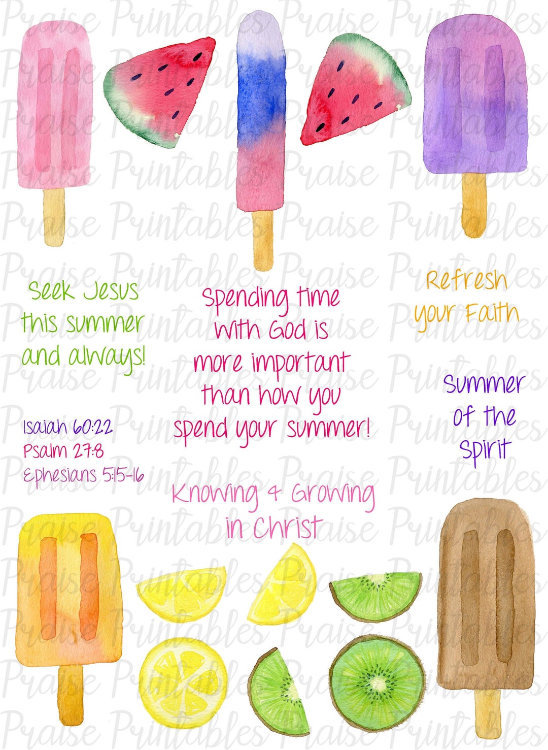 Summer With Jesus Bible Journaling Printable Kit, Prayer Journal ...