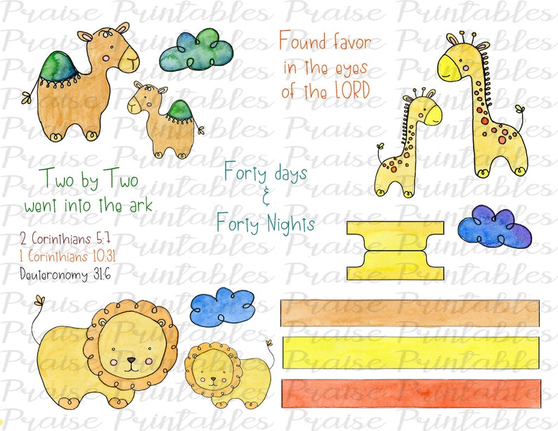 Noah's Ark Bible Journaling Kit Printable, Prayer Journal, Memorydex ...