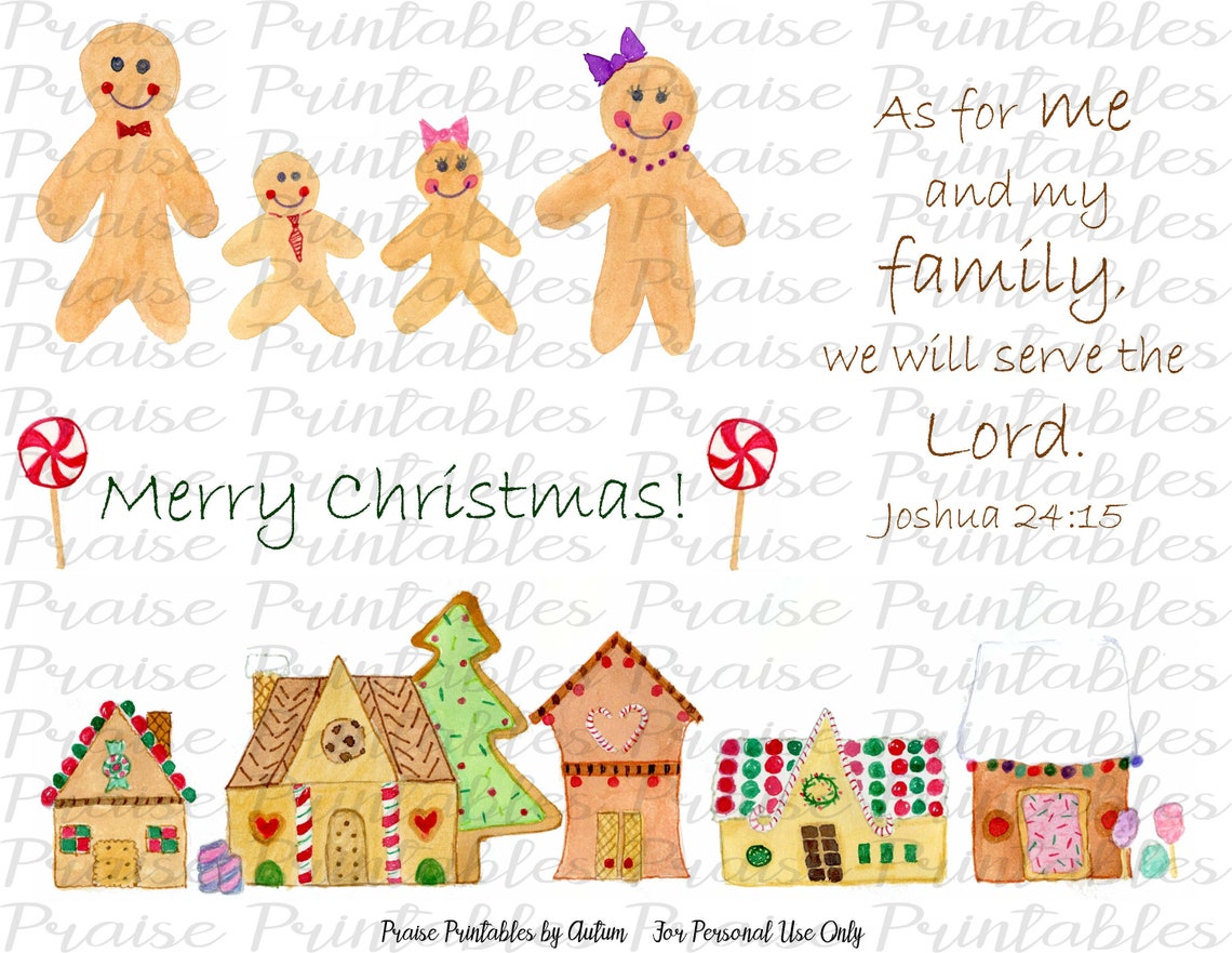 Gingerbread Christmas Bible Journaling Kit, Printable, Faithdex, Prayer ...