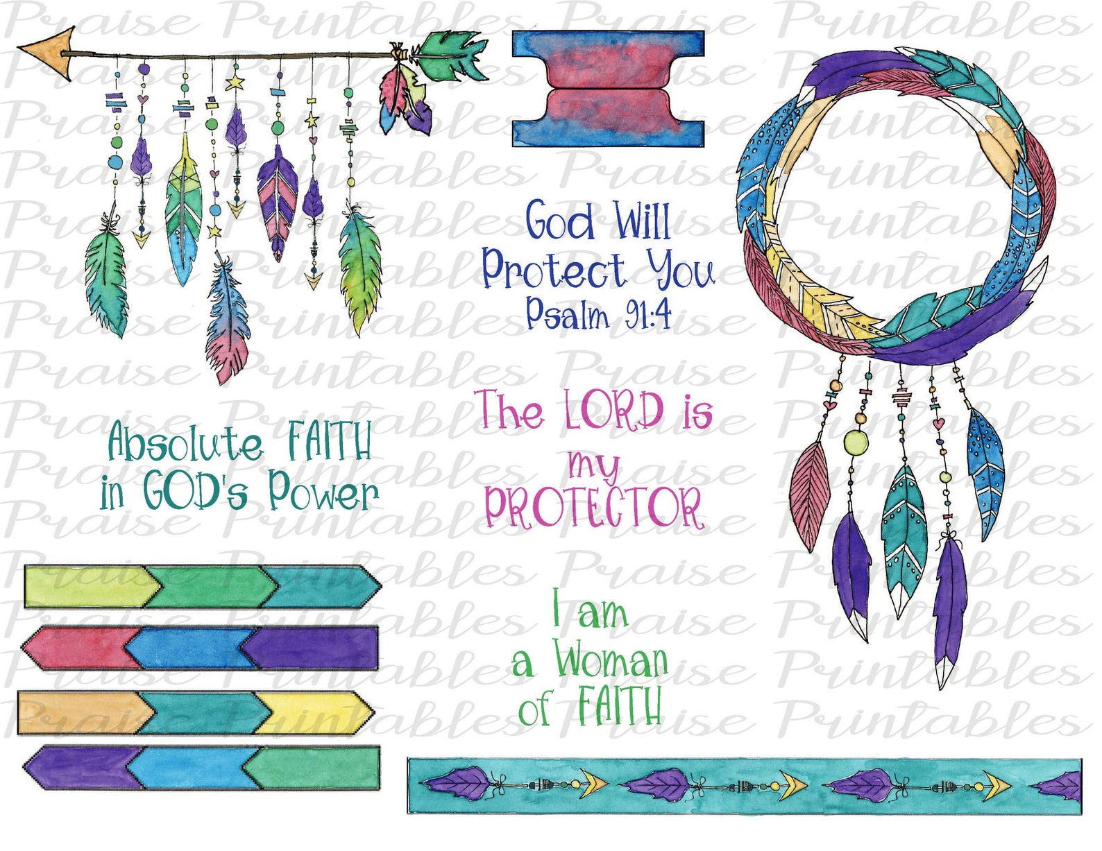 God's Protection 30 Day Bible Journal Kit, Printable, Scripture List ...