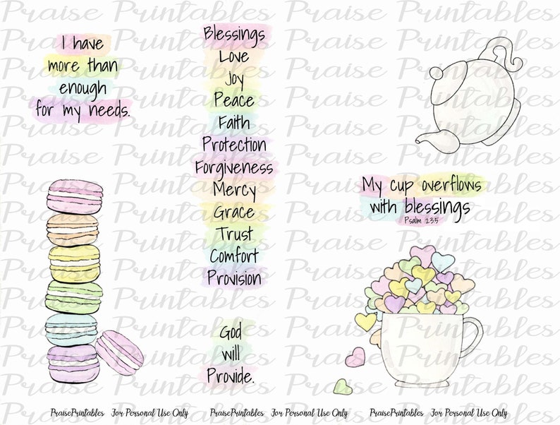 Cup Overflows bible journal printable pdf prayer journal | Etsy