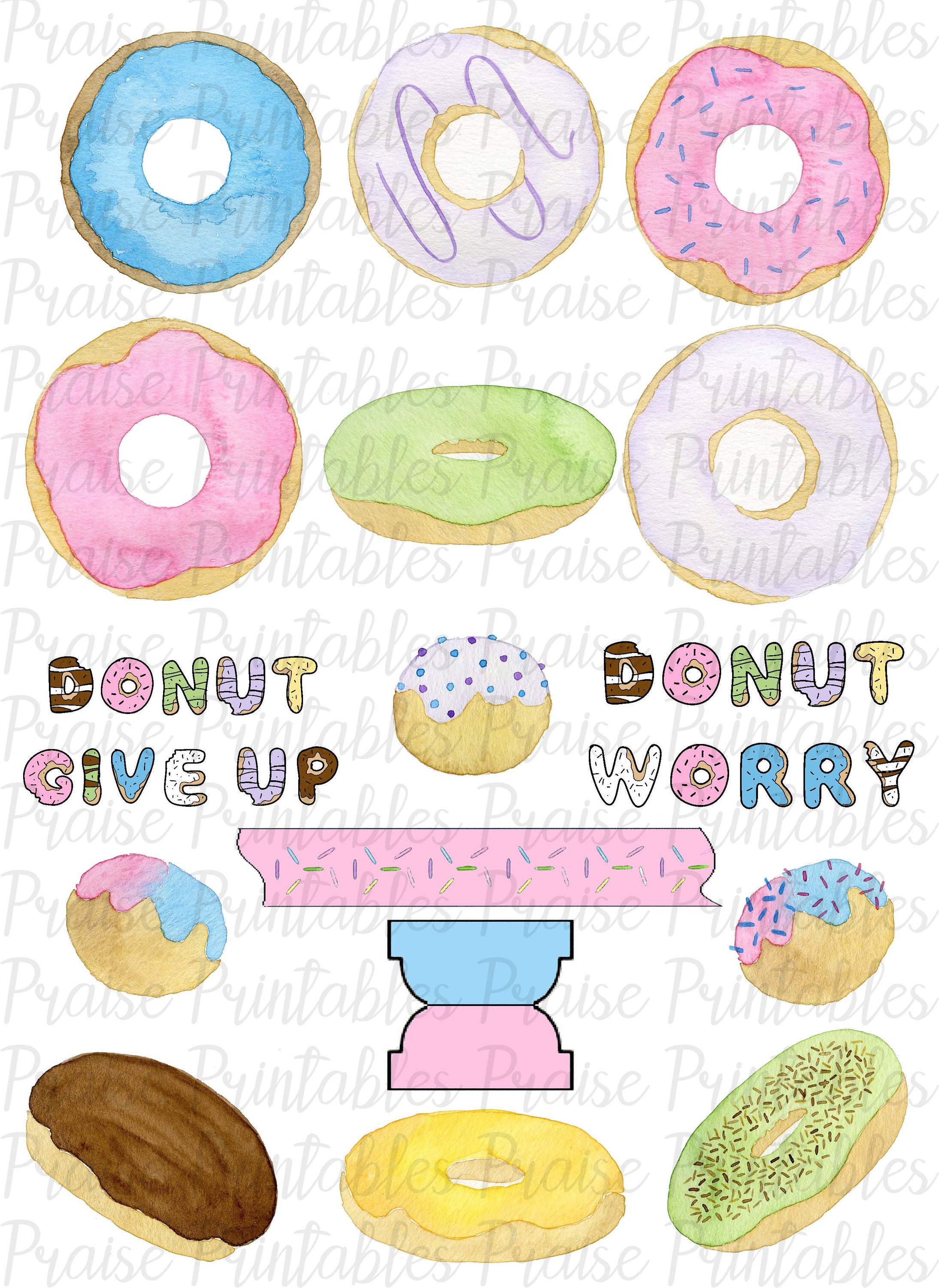 Donut Worry Bible Journaling Printable Kit, Prayer Jouranl, Faithdex ...