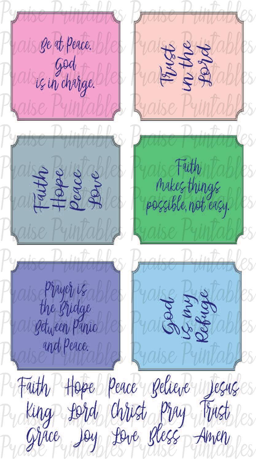 Peace Through Faith Devotional, Bible Journaling Printable, Scripture ...