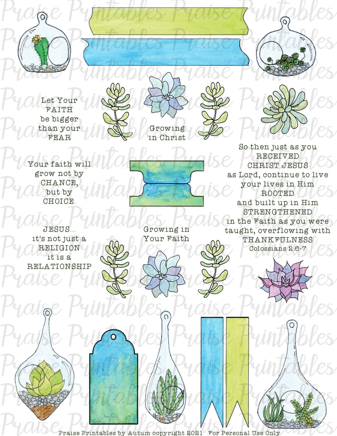 Nurture Your Spirit Bible Journaling Printable Kit Prayer - Etsy