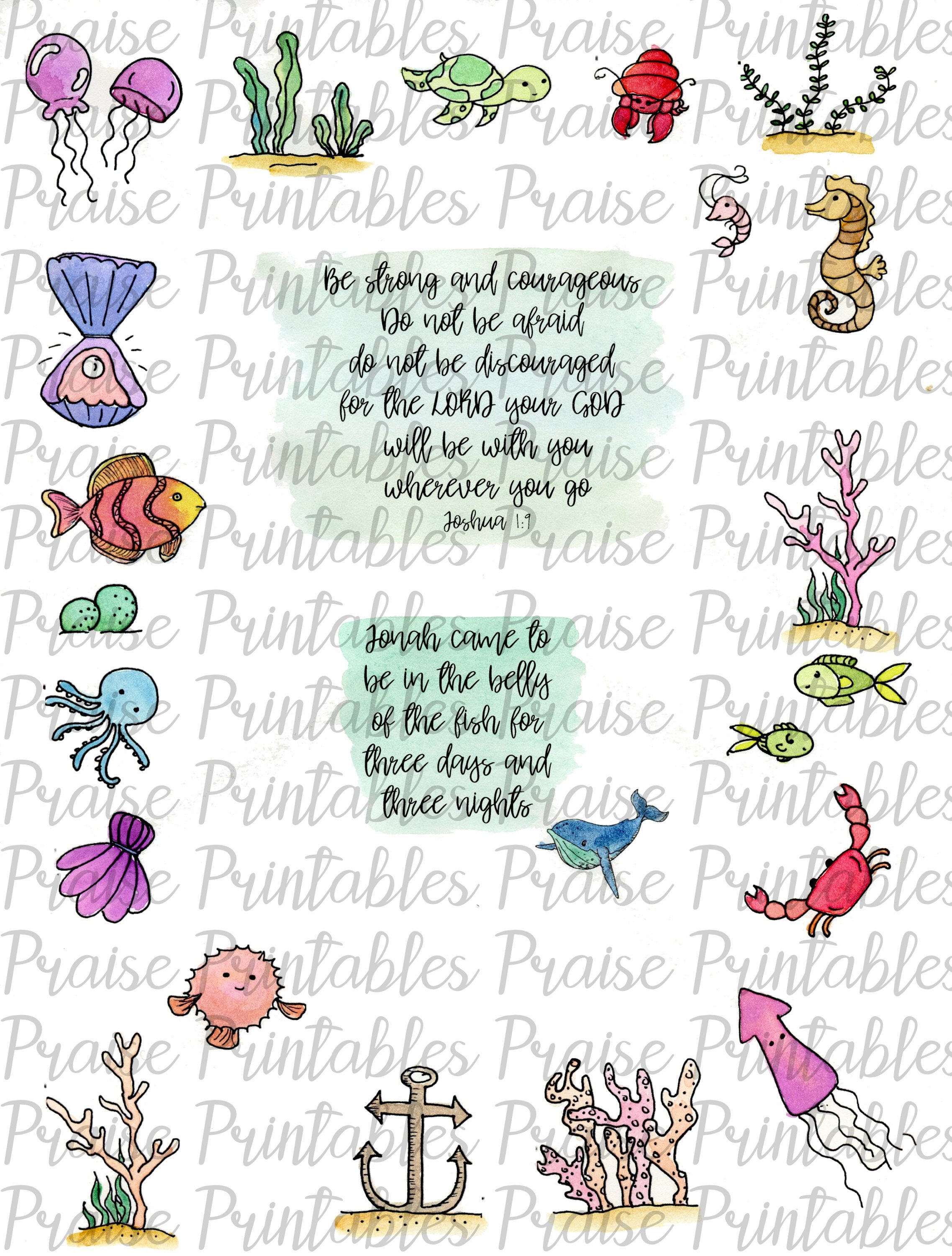 Jonah Bible Journal Printable Kit, Prayer Journal, Memorydex ...