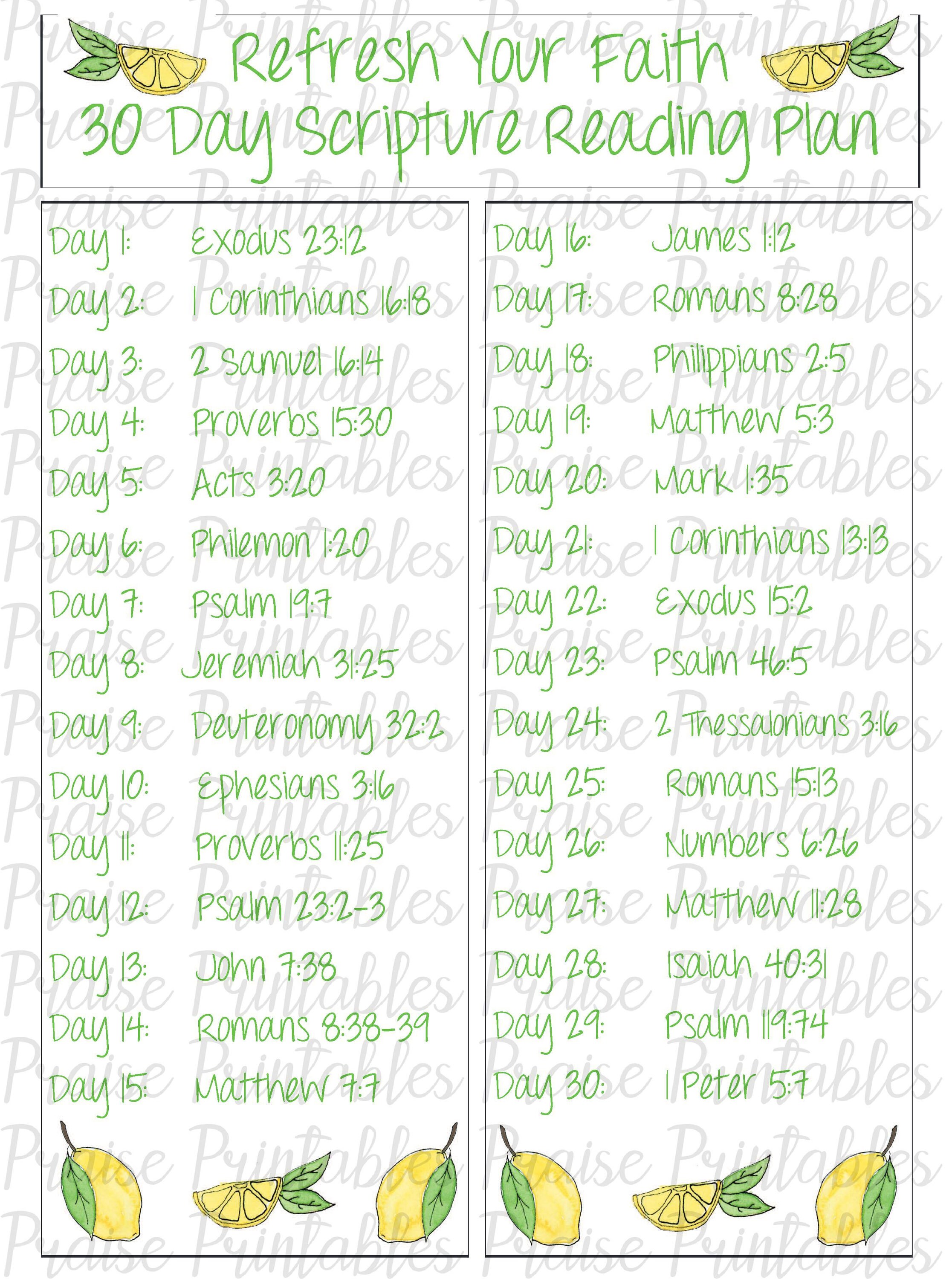 Refresh Your Faith 30 Day Bible Journal Kit Printable | Etsy