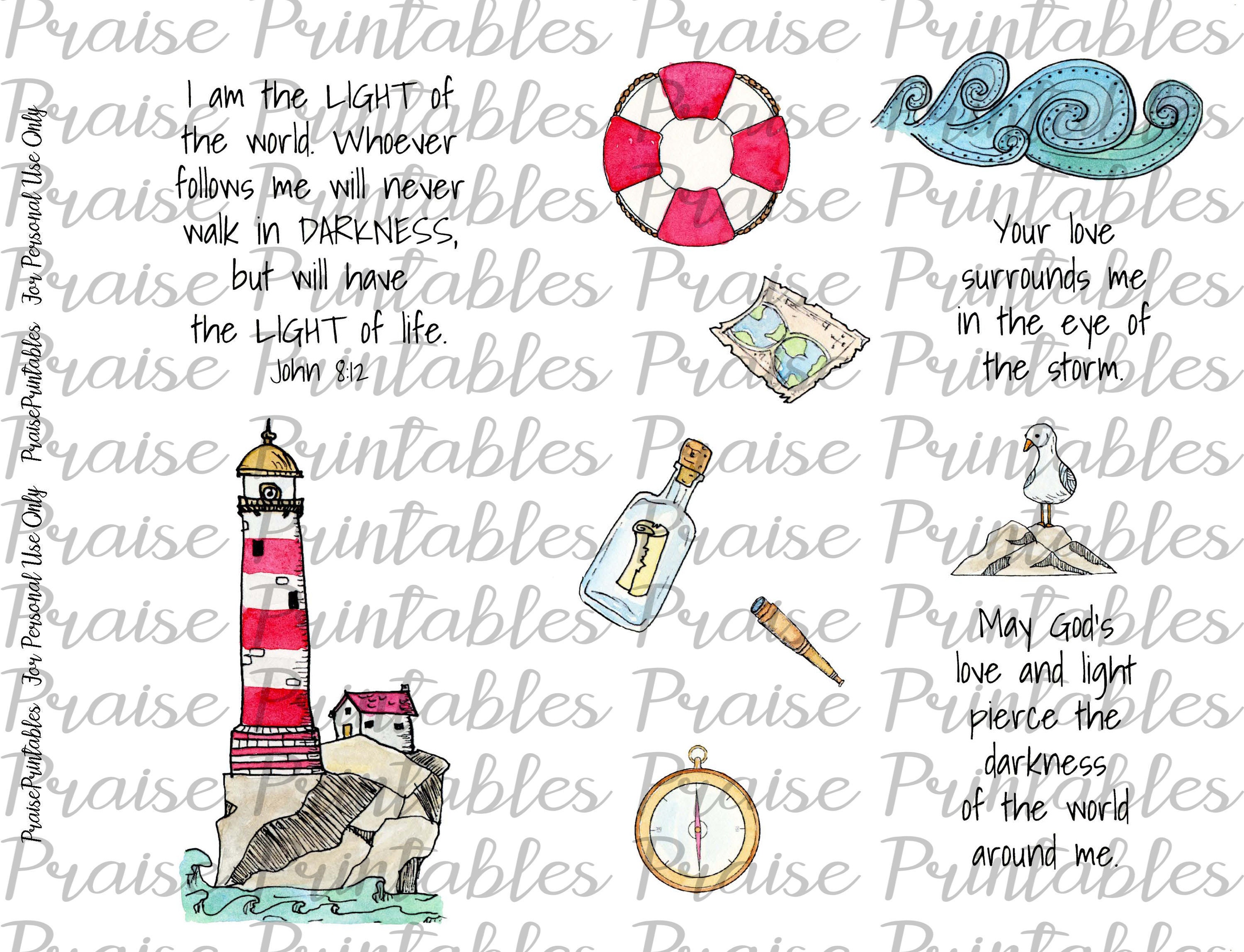 God is My Lighthouse, Bible Journal Printable, Prayer Journal ...
