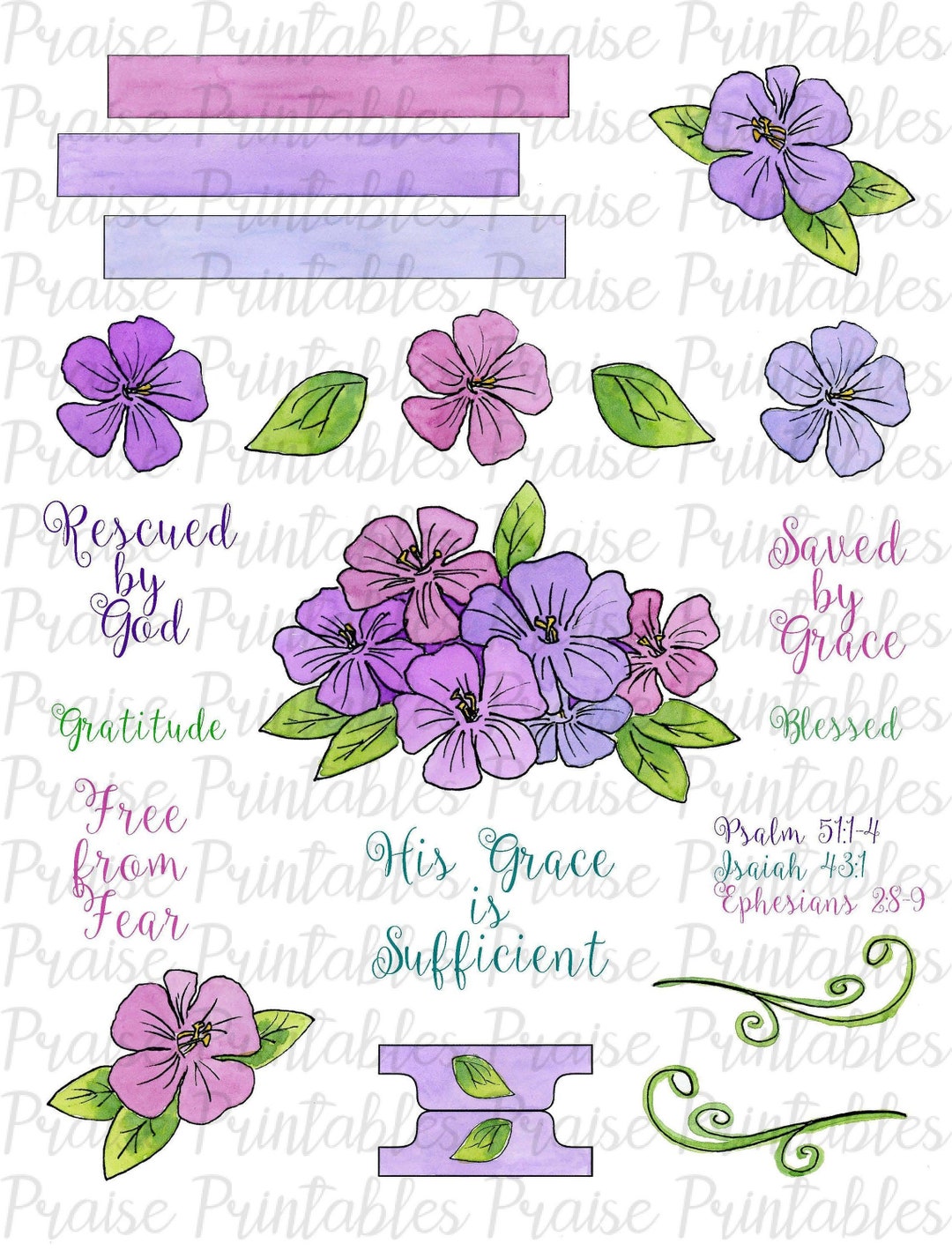 Spring Faith Bible Journaling Printable, Prayer Journal, Memory Dex ...