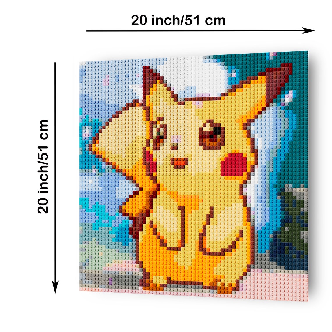 Pokemon Bricks Mosaic /pikachu Pixel Art Poster/custom Jigsaw - Etsy
