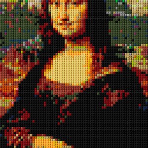 Leonardo Da Vinci the Mona Lisa Pixel Art - Etsy UK