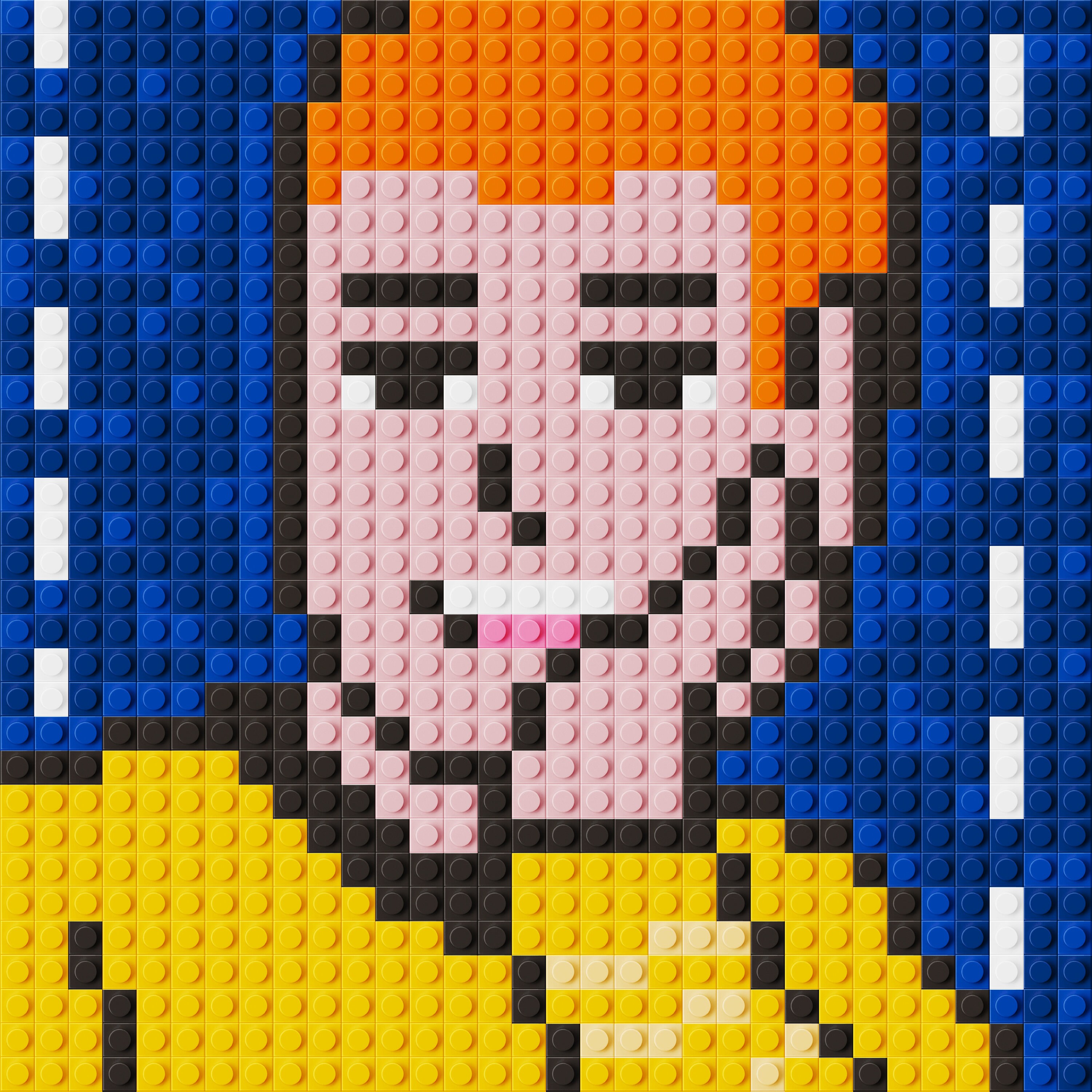 Fake Surprised Meme Pixel Art/ Brick Mosaic/ Gift for Friends/ 10 X 10 ...