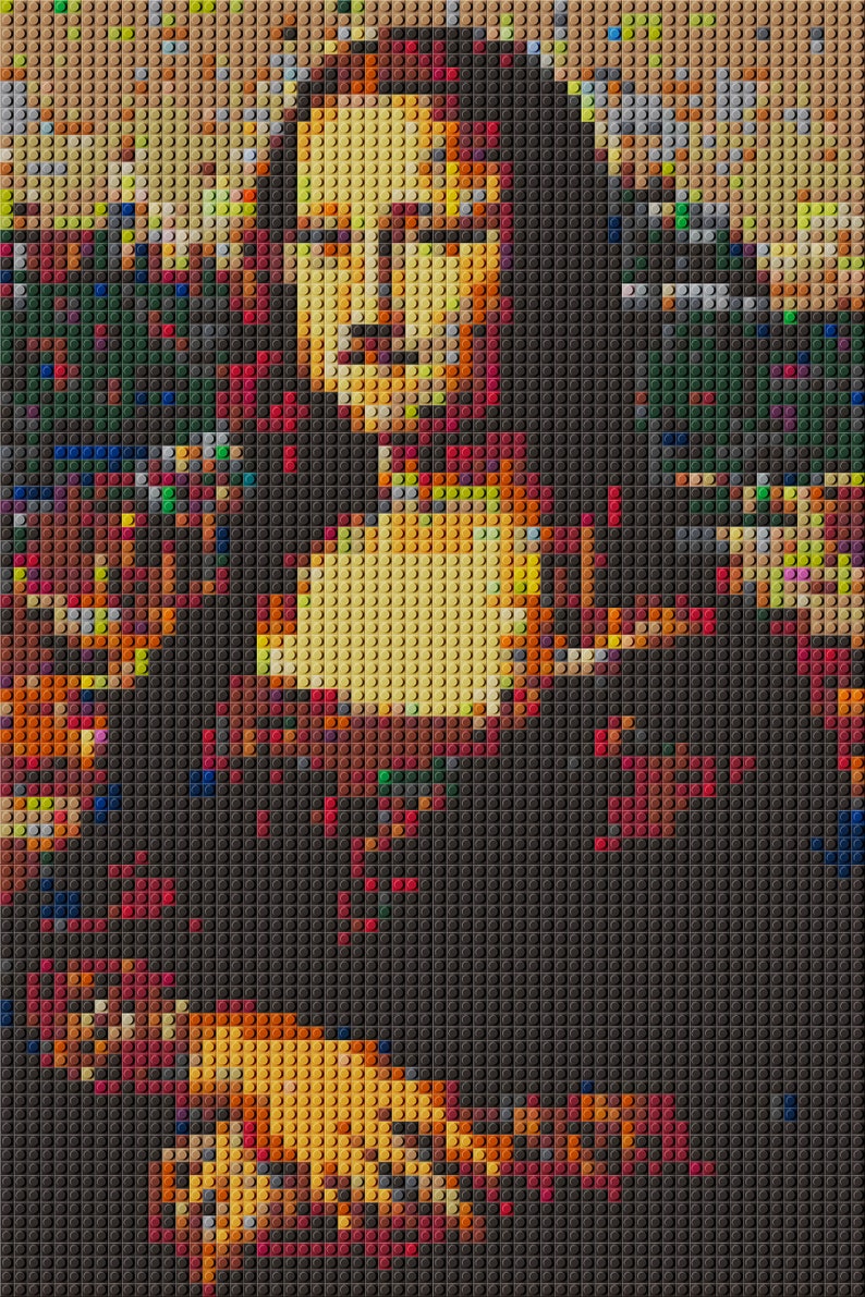 Leonardo Da Vinci "the Mona Lisa" Pixel Art Mosaic/brick Mosaik ...