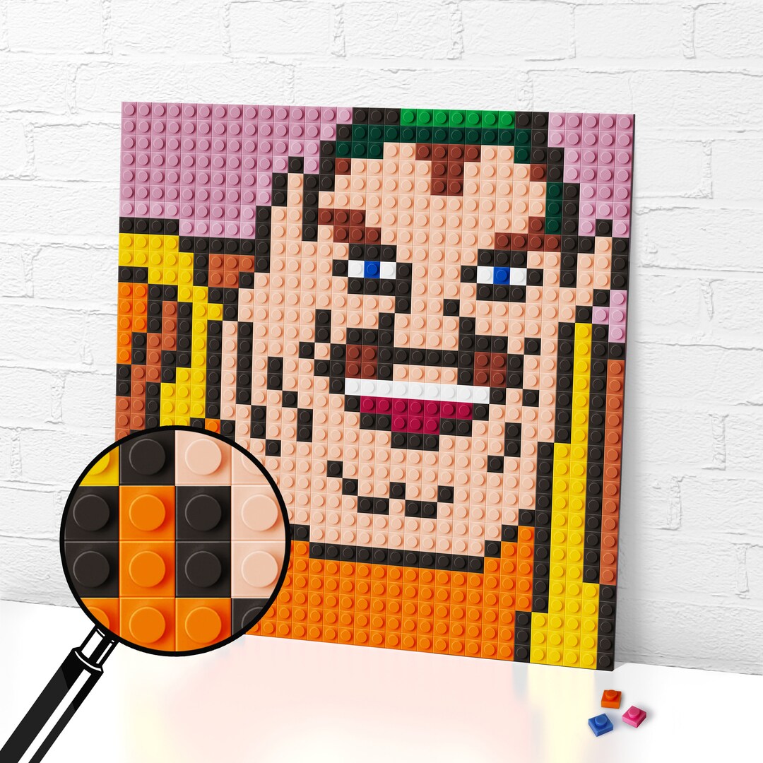 Morshu Meme Pixel Art/ Brick Mosaic/ Gift for Friends/ 10 X 10 Inch (25 ...