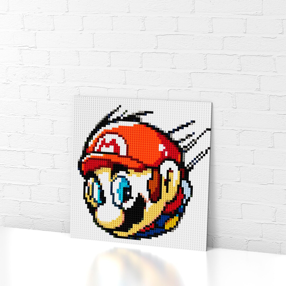 Super Mario Bricks Mosaic /pixel Art Poster/custom Jigsaw Portrait/art ...