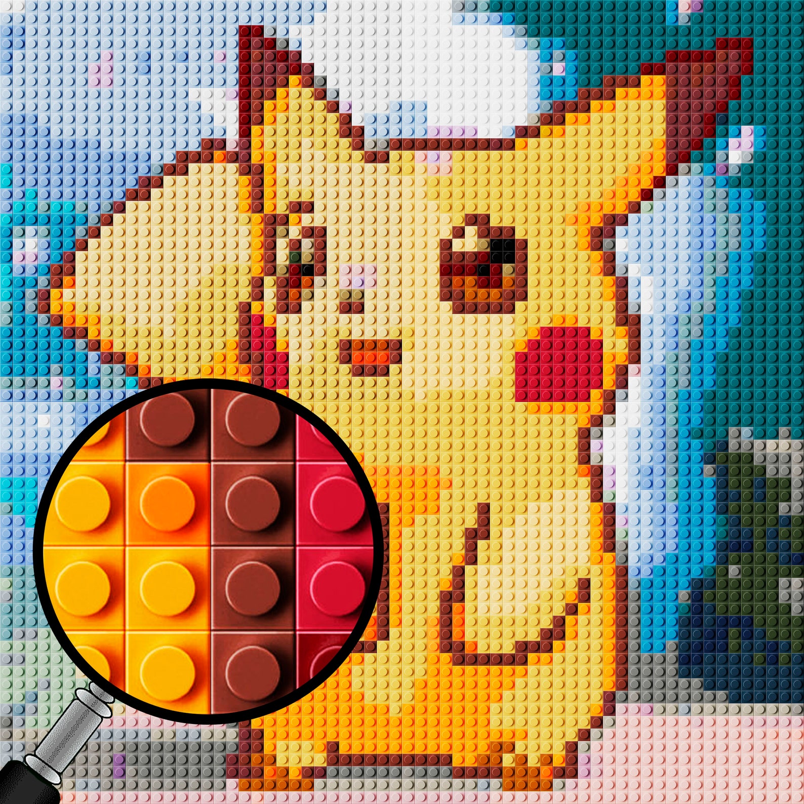 Pokemon Bricks Mosaic /pikachu Pixel Art Poster/custom Jigsaw Portrait ...