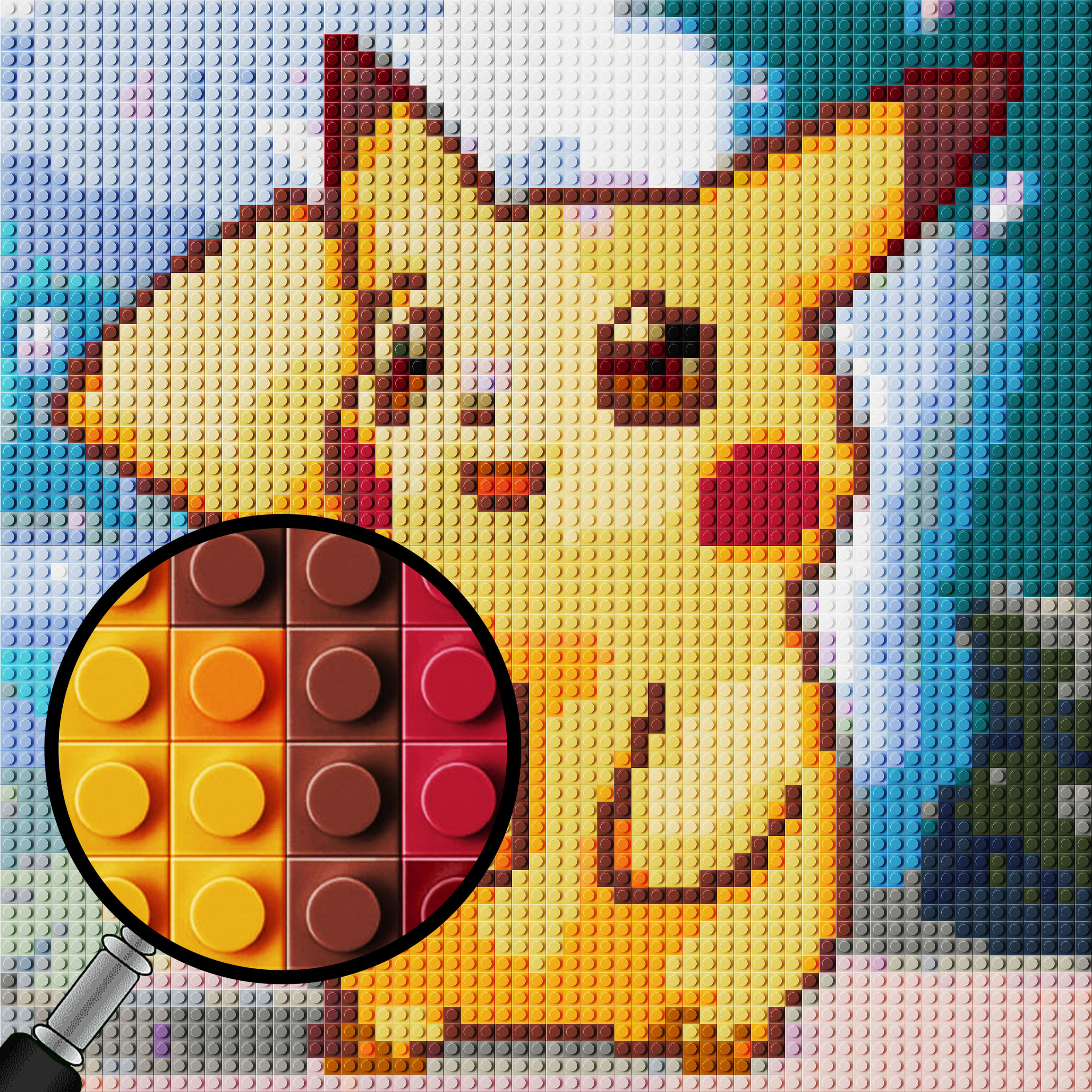 Pikachu Pixel Art Template