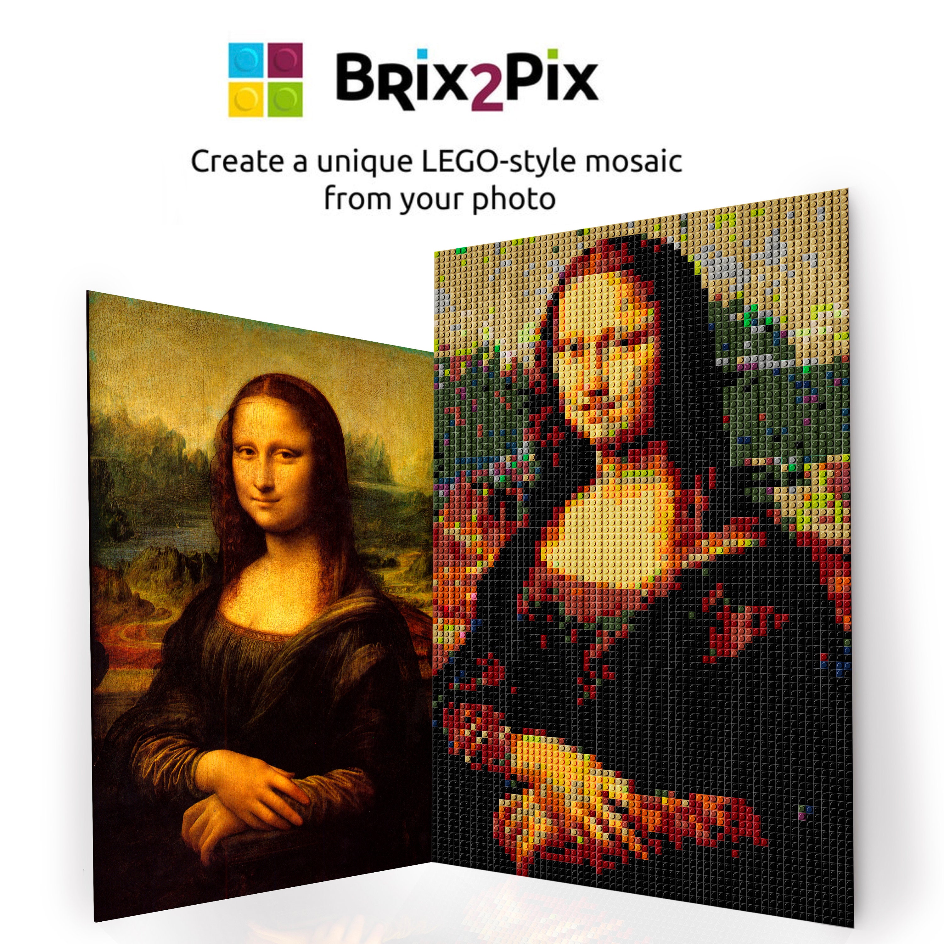Leonardo Da Vinci the Mona Lisa Pixel Art - Etsy UK