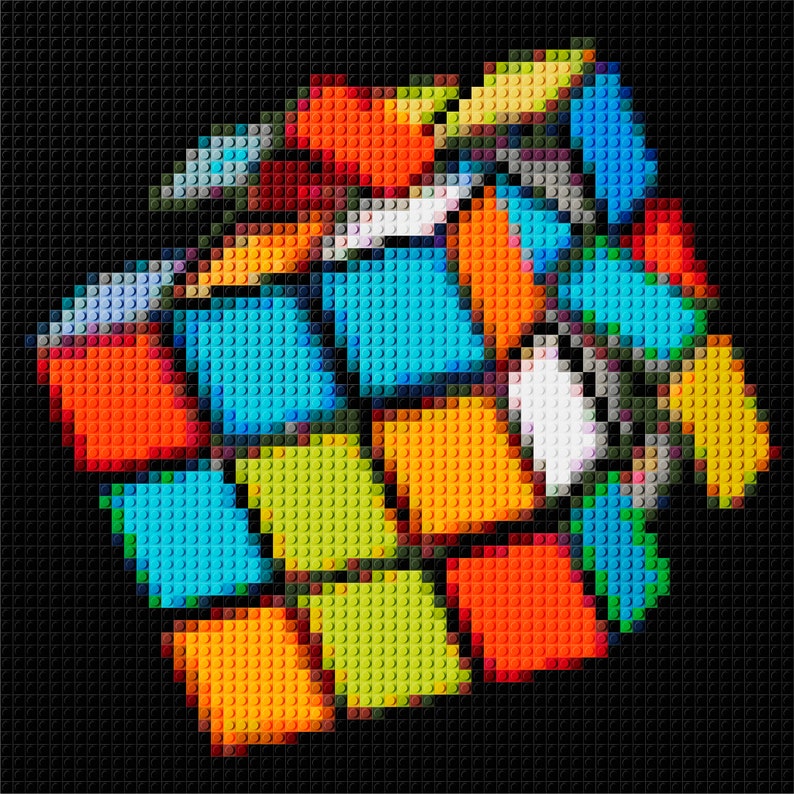 Rubik's Cube Pixel Art/brick Mosaic Painting/custom Gift/individual ...