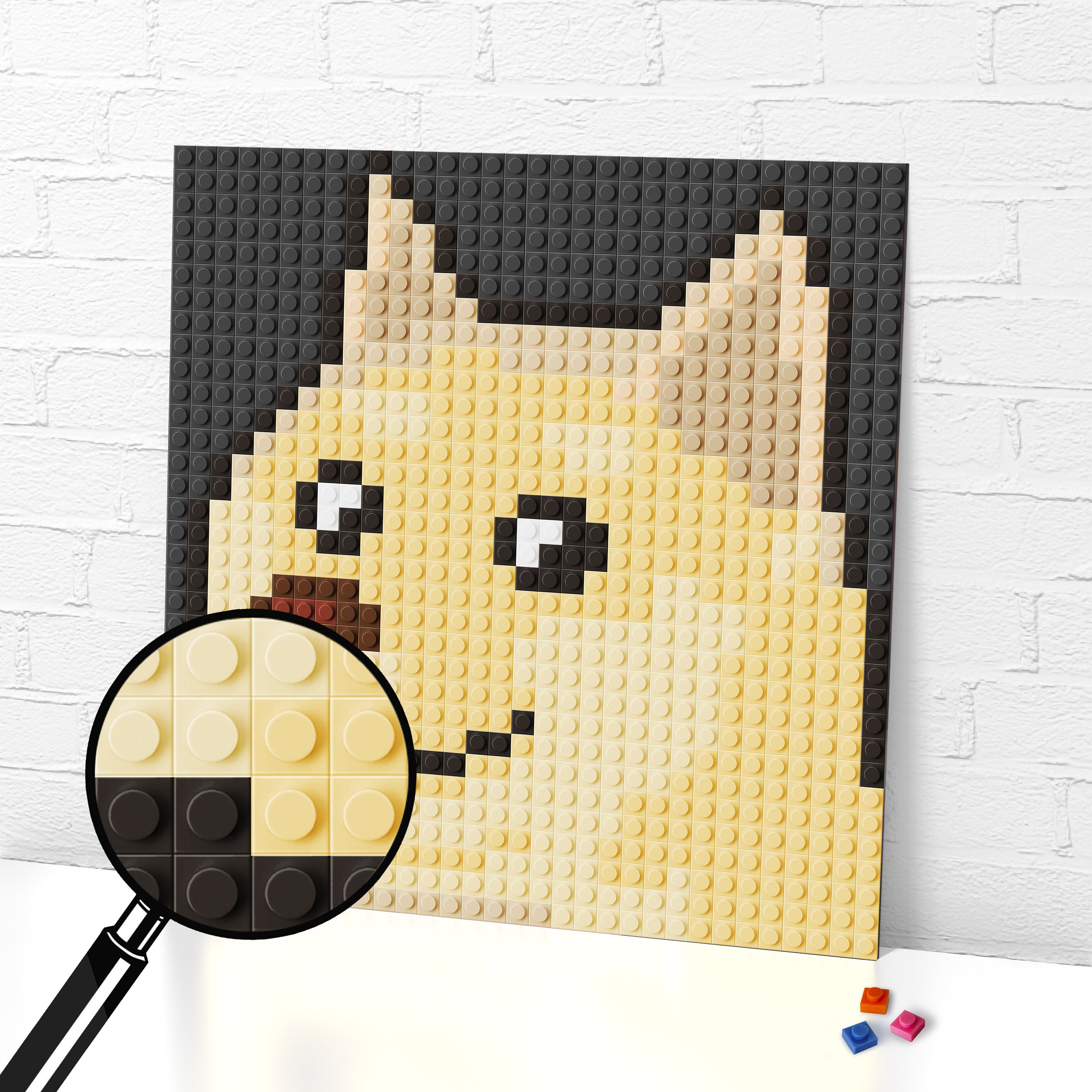 Doge Meme Pixel Art/ Brick Mosaic/ Gift for Friends/ 10 X 10 - Etsy