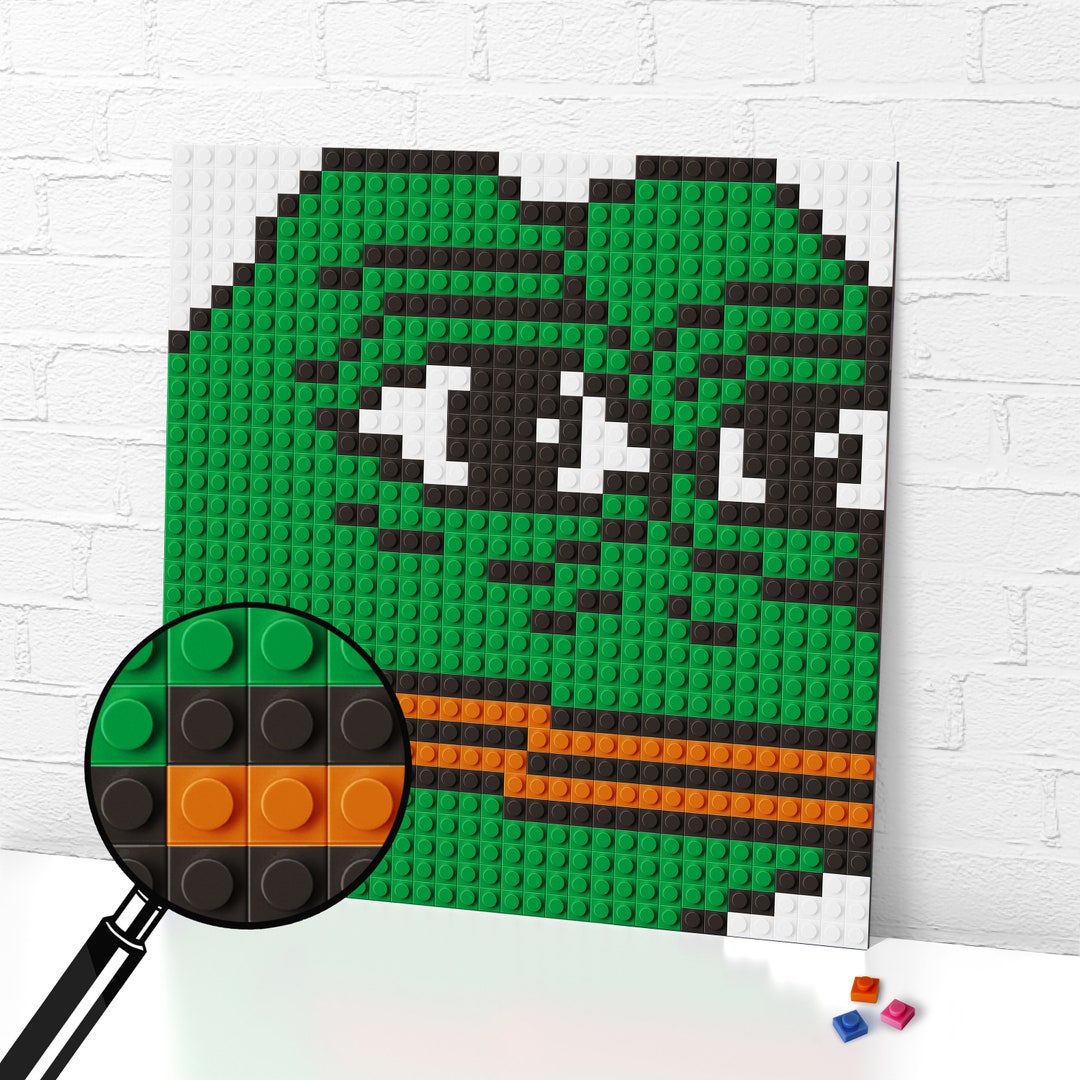 Frog From Spongebob Pixel Art/brick Mosaic Painting/ Gift for Kids ...