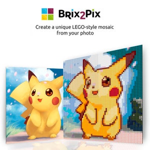 Pokemon Bricks Mosaic /pikachu Pixel Art Poster/custom Jigsaw Portrait ...