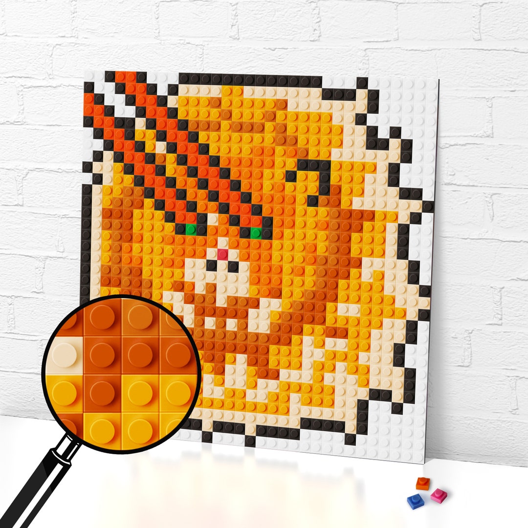 Bullet Cat Meme Pixel Art/ Brick Mosaic/ Gift for Friends/ 10 X 10 Inch ...