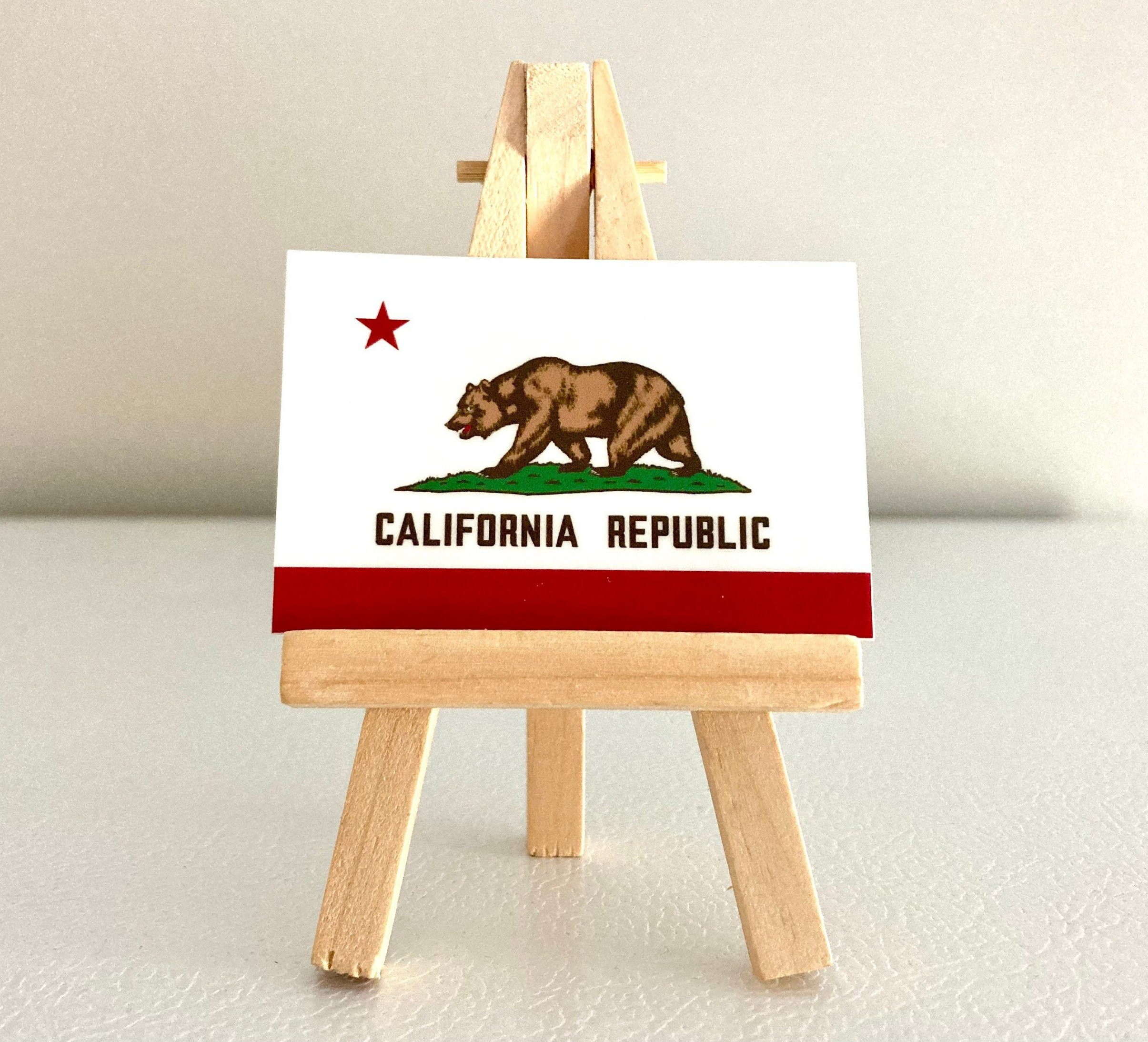 Calcomanía de oso de la bandera de California, fabricada en los Estados ...