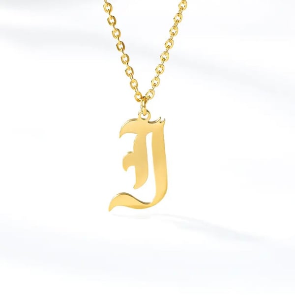Gold Capital I Necklace - Etsy