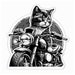 Motorcycle Helmet Sticker Cat on Motorcycle Sticker Gift for Cat Lovers ...