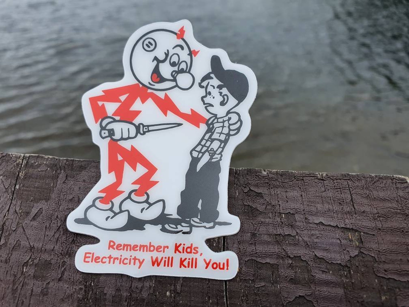 Reddy Kilowatt Sticker Remember Kids Electricity Will Kill - Etsy