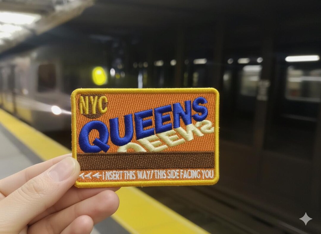 NYC Queens Transit Embroidered Iron-on Patch | Subway Commuter Souvenir ...