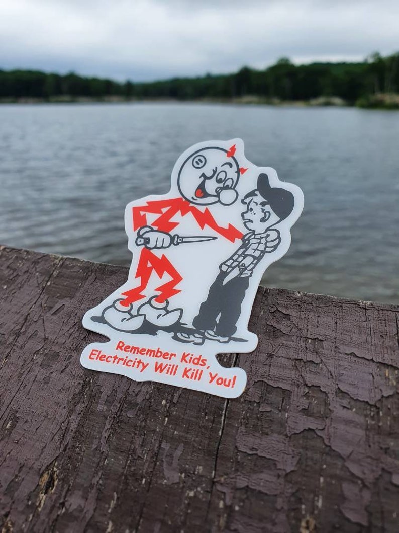 Reddy Kilowatt Sticker Remember Kids Electricity Will Kill - Etsy